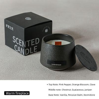 Cina Fragranze regalo in ceramica nera personalizzato candela profumata per la decorazione domestica in vendita