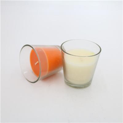 China Kleurrijke SGS Glaskruik Bemerkte Kaars 3.5oz voor Huisdecoratie Te koop