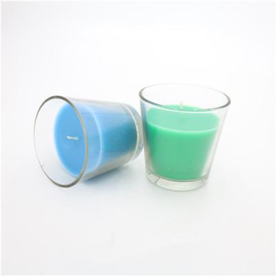 China Kleurrijke SGS Glaskruik Bemerkte Kaars 3.5oz voor Huisdecoratie Te koop