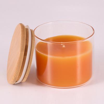 Cina La luce naturale dell'aroma di aromaterapia della cera paraffinica esamina in controluce 220G con il coperchio di bambù in vendita