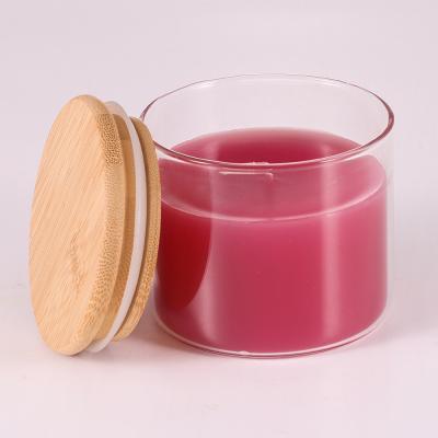 Cina La luce naturale dell'aroma di aromaterapia della cera paraffinica esamina in controluce 220G con il coperchio di bambù in vendita