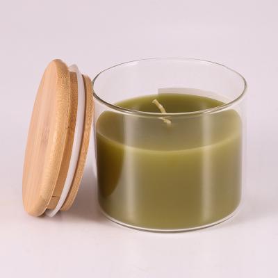 Cina La luce naturale dell'aroma di aromaterapia della cera paraffinica esamina in controluce 220G con il coperchio di bambù in vendita