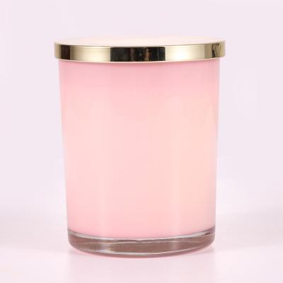 Cina Il barattolo di vetro pastello 14.5oz ha sentito l'eucalyptus Camellia With Customized Fragrance della candela in vendita