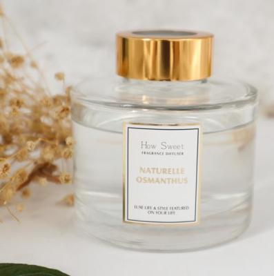 Cina Aroma Reed Diffuser 126ml rotondo il regalo di lusso della bottiglia messo con il coperchio dell'oro in vendita