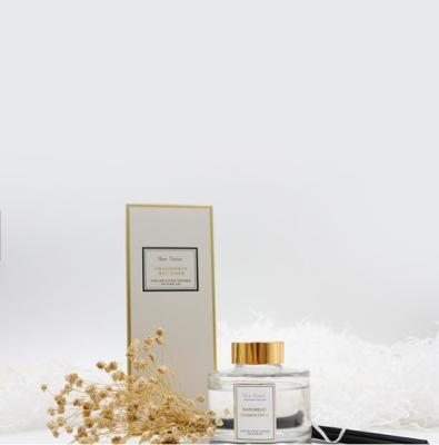 Cina Aroma Reed Diffuser 126ml rotondo il regalo di lusso della bottiglia messo con il coperchio dell'oro in vendita