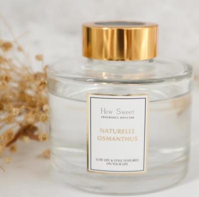 Cina Aroma Reed Diffuser 126ml rotondo il regalo di lusso della bottiglia messo con il coperchio dell'oro in vendita