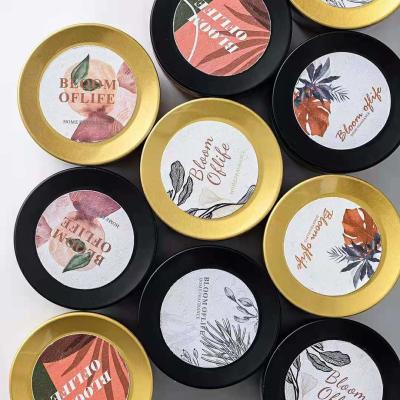 China Aroma Bemerkte Woodwick Tin Can Candle Gold Black voor Reis Te koop