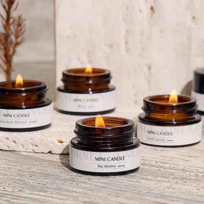 Cina Aroma Mini Amber Glass 3oz Mason Jar Candle per la stazione termale di sonno in vendita