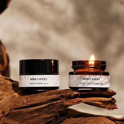 Cina Aroma Mini Amber Glass 3oz Mason Jar Candle per la stazione termale di sonno in vendita