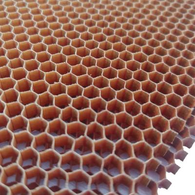China Hexagonal Honeycomb Hole made of Light Weight and High Strength Aramid Paper Material for sale