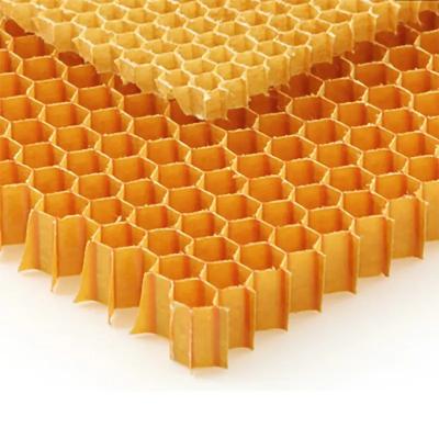 China Lightweight Aramid Paper Honeycomb Core Hexagonal Honeycomb Hole Cell Size 4.8mm for sale