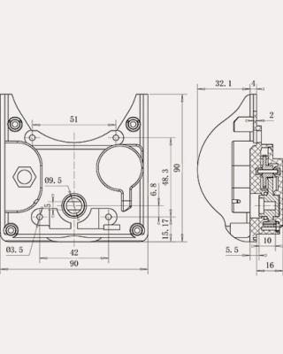 China O motor elétrico da válvula do nanômetro Synchron do atuador 1,8 alinhou o motor síncrono DC3.6V à venda
