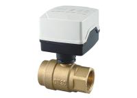 China Motorized 3 Port Baseboard Heating Temperature Control Valve DN15-DN40 Brass for sale