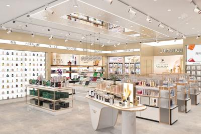 China White Glossy Oil-Coated Board Beauty Shop Furniture Department Store Display Cases for sale
