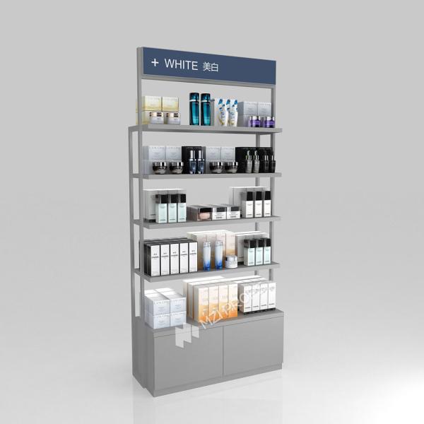 Quality See Through Glass Skincare Store Display Showcase Stand Laminated Board For Shop for sale