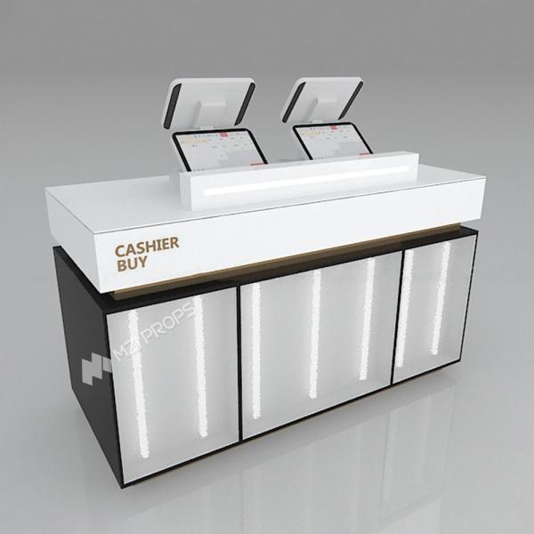 Quality Beauty Cosmetic Jewelry Store Display Showcase Checkout Counter Table Furniture for sale