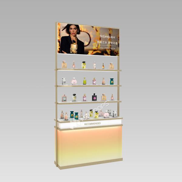 Quality Transparent Retail Perfume Display Cabinet Skincare Cosmetic Showcase Rack for sale