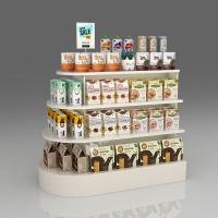 Quality Arc Shaped Modular Retail Island Display Unit Wooden Shelf Furniture for sale