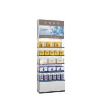 Quality Glossy Compact Medicine Pharmacy Shelving Units Display Rack 900mm for sale
