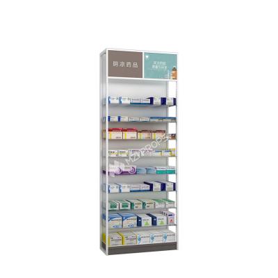 China Pharmacy Shop Grocery Display Fixtures Counter Racks Space Saving for sale