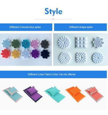中国 Colorful Coconut New Yoga Migraine Acupressure Massage Mat and Pillow Set 販売のため