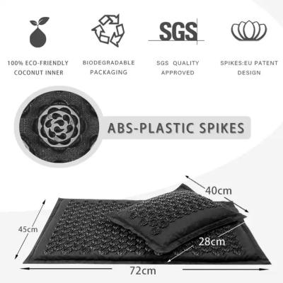 中国 Natural Linen Acupressure Mat Foot Massage Acupuncture Mat with Pillow 販売のため