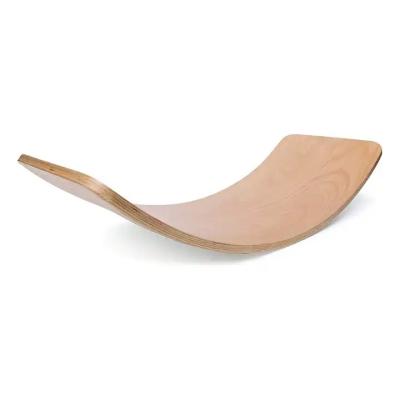 China Fitness Wooden Curvy Baby Kids Training Wobble Balance Board zu verkaufen