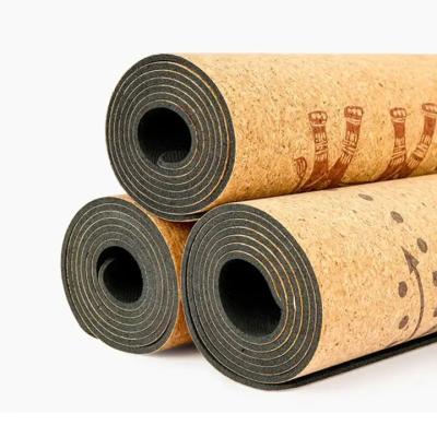 China Eco Friendly Cork Alignment Yoga Mat and Block Set Custom Print Rubber Large Thick for Working Out Stretching zu verkaufen