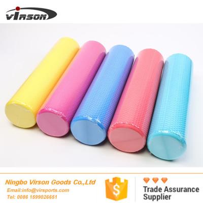 China 90cm high density eva foam roller with dot design rounded edges for sale