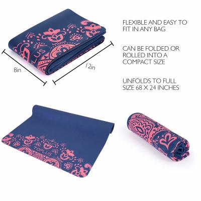 中国 anti slip eco friendly factory in Ningbo self rolling 3 mm suede yoga mats outdoor 販売のため