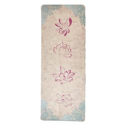 中国 anti slip eco friendly factory in Ningbo self rolling 3 mm suede yoga mats outdoor 販売のため