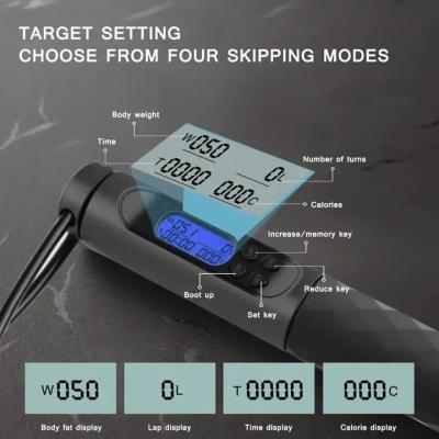 中国 Fitness equipment Weighted Speed Skipping Rope Digital Smart Cordless Jump Rope with Counter 販売のため