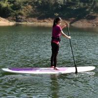China wholesale customized logo solid durable plastic all skill levels mioe grip hardshell stand up paddle sup board for sale