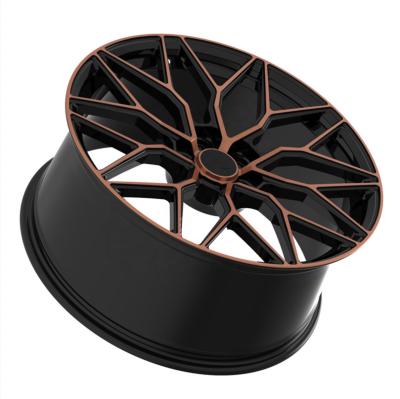 중국 18 inches black Brown polish 5 * 112 aluminum alloy forged car wheels 판매용