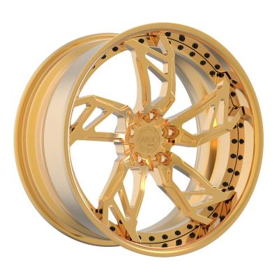 中国 Custom designed Two pieces forged wheels 18 19 20 21 22 23 24 inch alloy car rim custom alloy car wheels 販売のため
