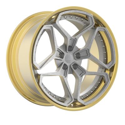 中国 Custom designed Two pieces forged wheels 18 19 20 21 22 23 24 inch alloy car rim custom alloy car wheels 販売のため