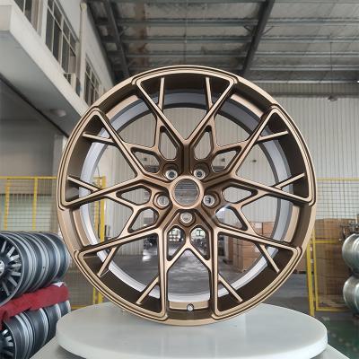 China 18 19 20 21inch custom forged alloy wheels Bronze finished forged wheels for racing cars for sale