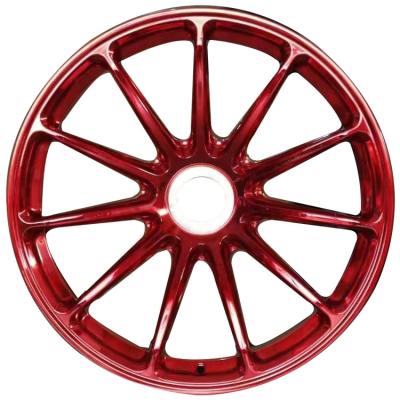 China Custom 18 19 20 21 22 inch red finish forged alloy car wheel rim en venta