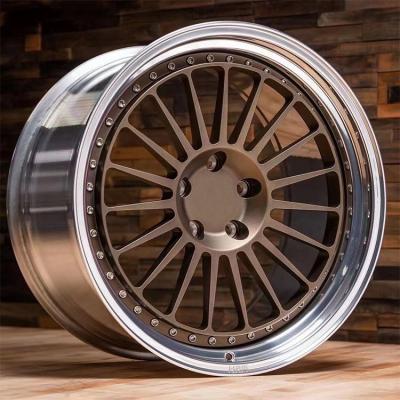 中国 19''20''21''22''forged concave wheels For BMW Benz 2piece wheel silvery bronze painting polish 販売のため
