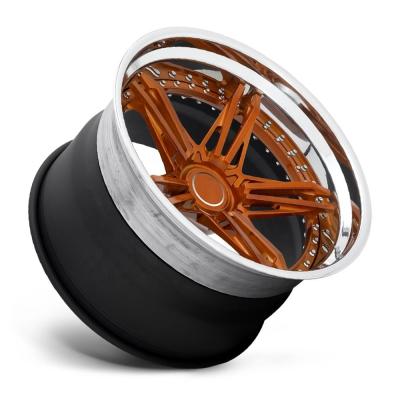 中国 Black deep concave 3PC customized forged wheel 20 inch rims 5x114.3 forged car wheels 販売のため