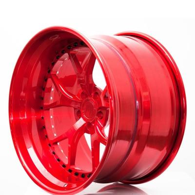 中国 customization deep dish brushed red 18 19 20 2122 Inch 3 piece wheels forged alloy wheels for ferrari Dino 365 GTB 販売のため