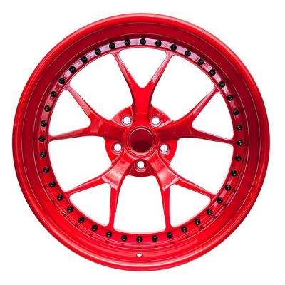 中国 customization deep dish brushed red 18 19 20 2122 Inch 3 piece wheels forged alloy wheels for ferrari Dino 365 GTB 販売のため