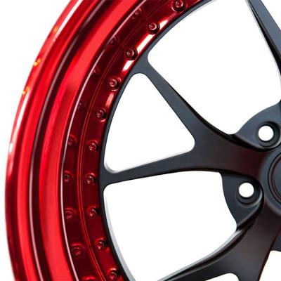 中国 customization deep dish brushed red 18 19 20 2122 Inch 3 piece wheels forged alloy wheels for ferrari Dino 365 GTB 販売のため