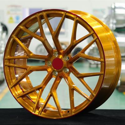 中国 VIRSRONWHEELE 22inch staggered brushed bronze custom forged wheels 販売のため