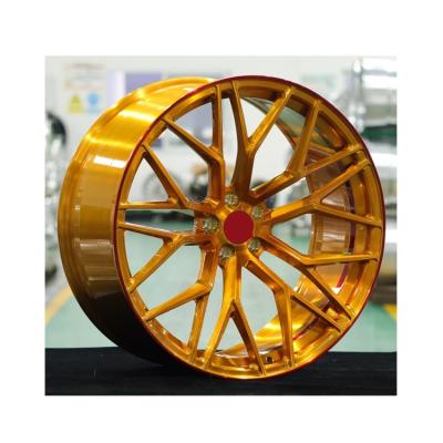 中国 VIRSRONWHEELE 22inch staggered brushed bronze custom forged wheels 販売のため