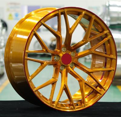 中国 VIRSRONWHEELE 22inch staggered brushed bronze custom forged wheels 販売のため