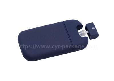 China De lege Mini Plastic Perfume Atomizer Spray-Zak van de Flessen Donkerblauwe Kosmetische Creditcard Te koop