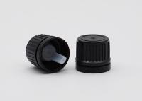 China Ribbed Plastic Tamper Evident Cap 18mm With Insert For Essential Oil Bottle for sale