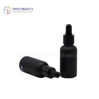 China Matte Black Essential Oil Bottle Dropper 100ml Smooth for sale