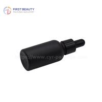 China Matte Black Essential Oil Bottle Dropper 100ml Smooth for sale